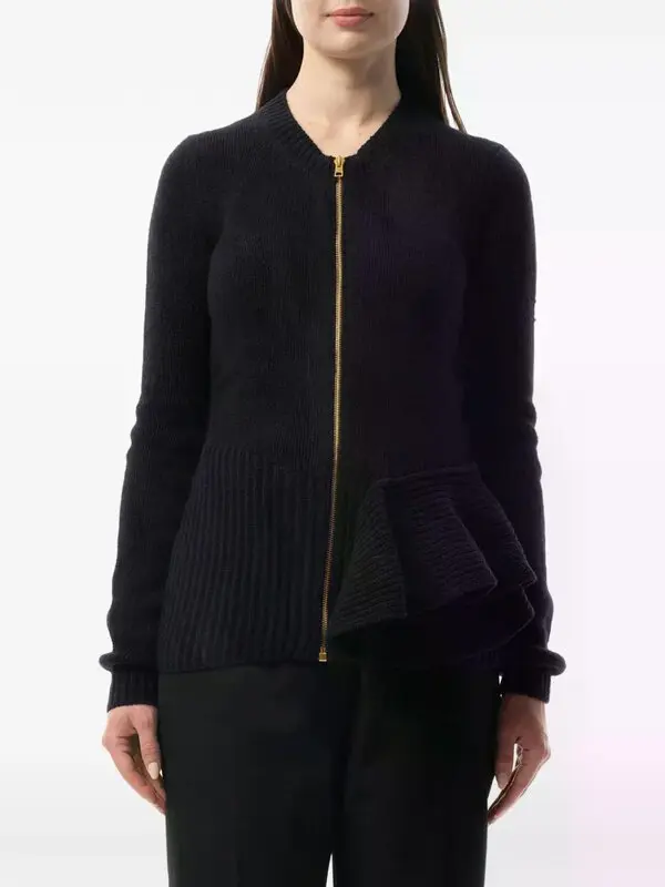 LANVIN Ruffled Zip-up Cardigan