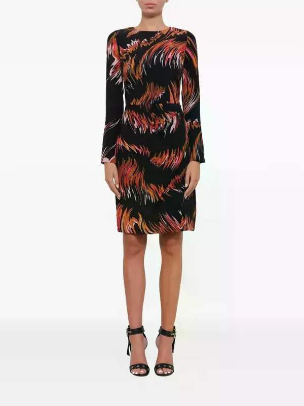 Givenchy Abstract Print Long-sleeve Mini Dress