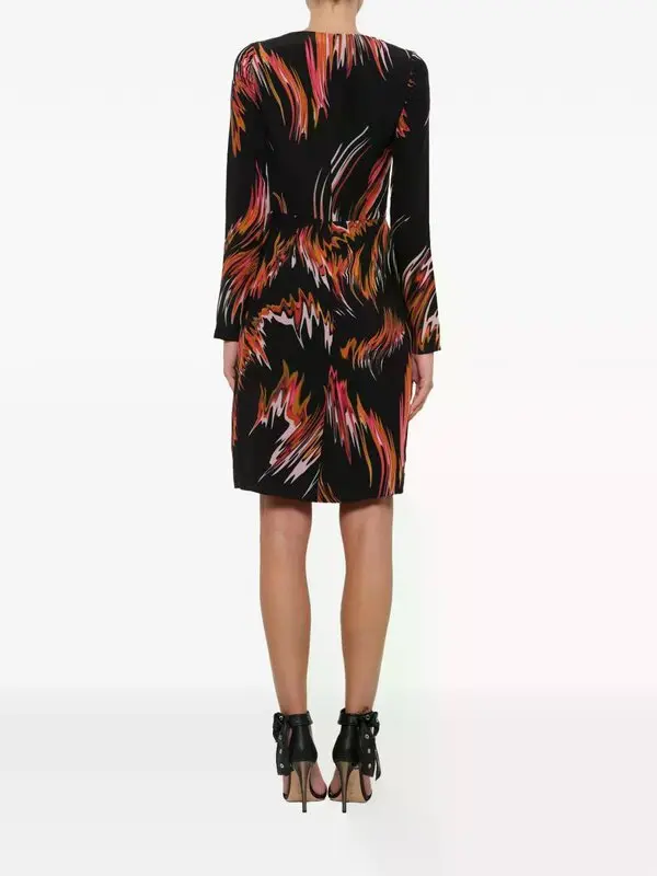Givenchy Abstract Print Long-sleeve Mini Dress