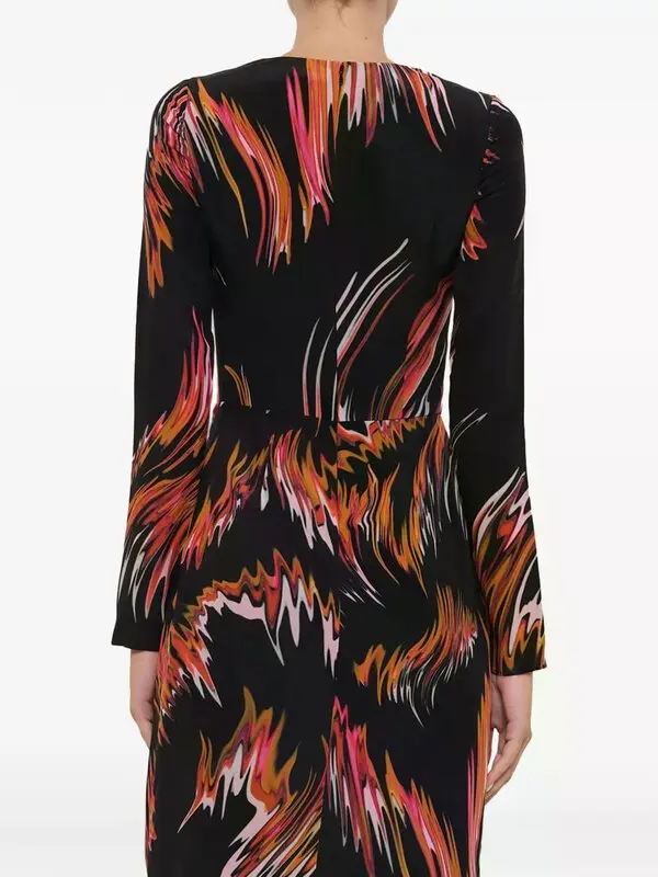 Givenchy Abstract Print Long-sleeve Mini Dress