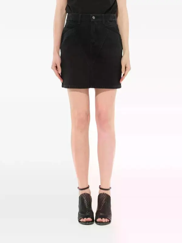 Givenchy A-line Denim Mini Skirt