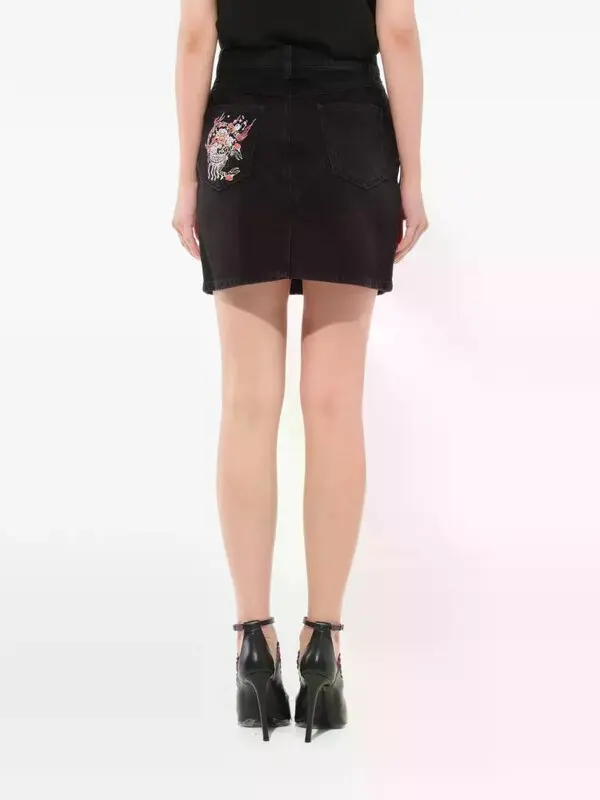 Givenchy A-line Denim Mini Skirt