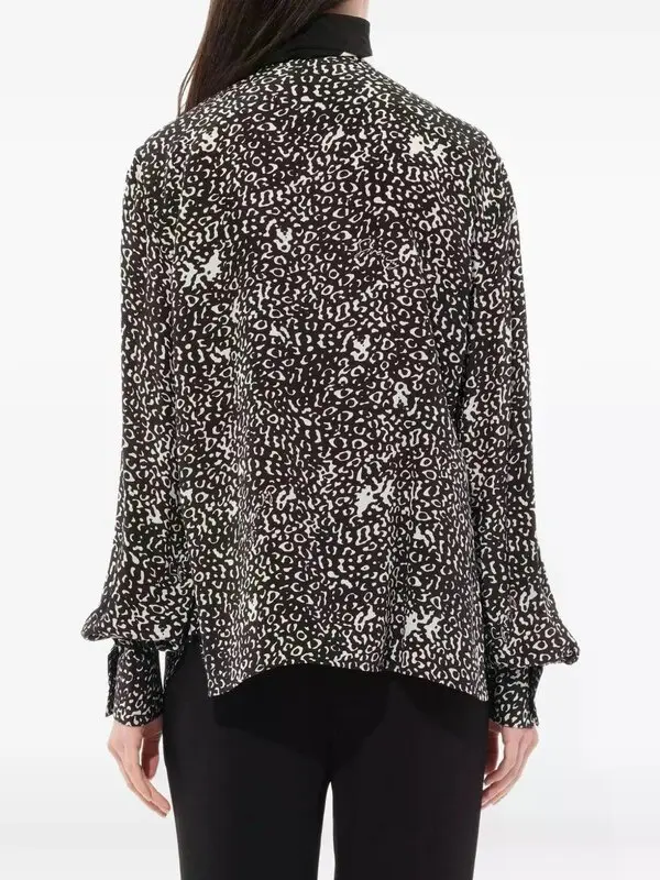 Givenchy Leopard Print Scarf Detail Shirt