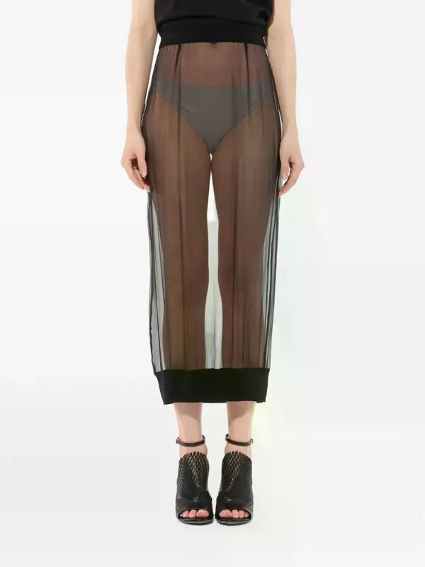 Givenchy Sheer Ribbed-trim Skirt