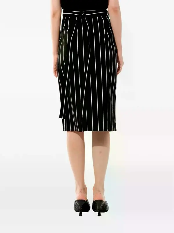Balenciaga A-line Pinstriped Skirt