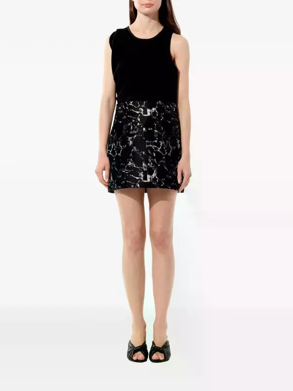 Balenciaga Marble-print Jacquard Mini Skirt