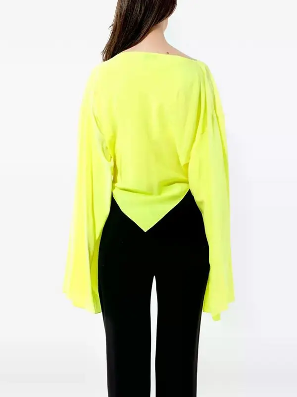 Balenciaga Slit-sleeve Crepe Top