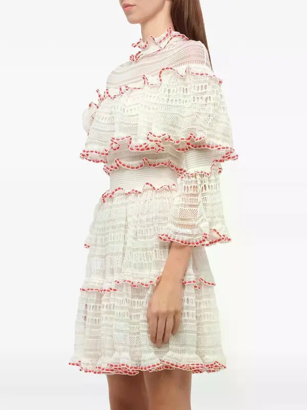 Alexander McQueen Ruffled Lace Mini Dress