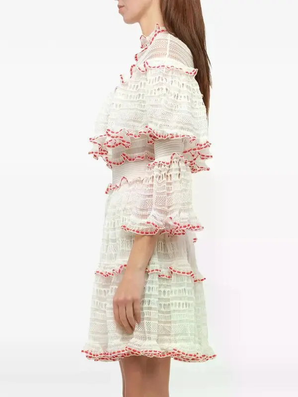 Alexander McQueen Ruffled Lace Mini Dress