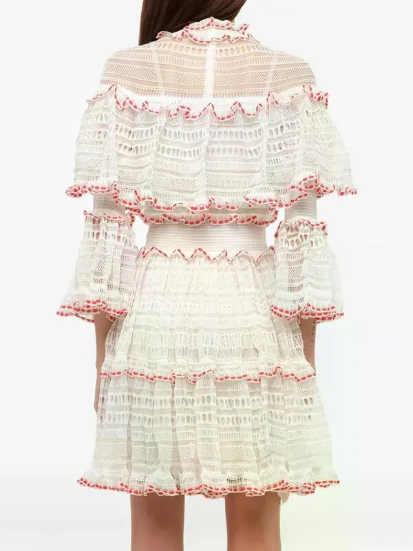 Alexander McQueen Ruffled Lace Mini Dress