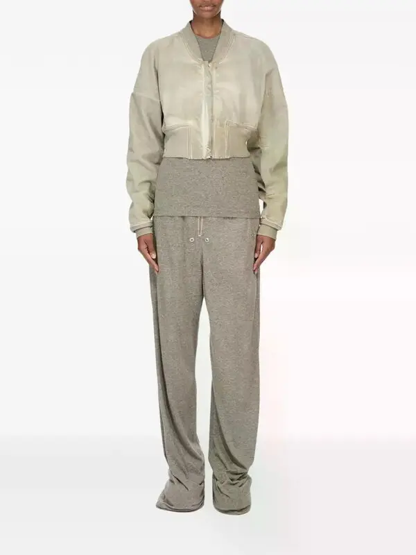 Rick Owens Sand Beige Cropped Flight Jacket - Neutrals