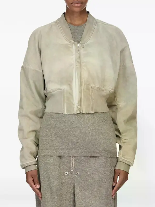 Rick Owens Sand Beige Cropped Flight Jacket - Neutrals