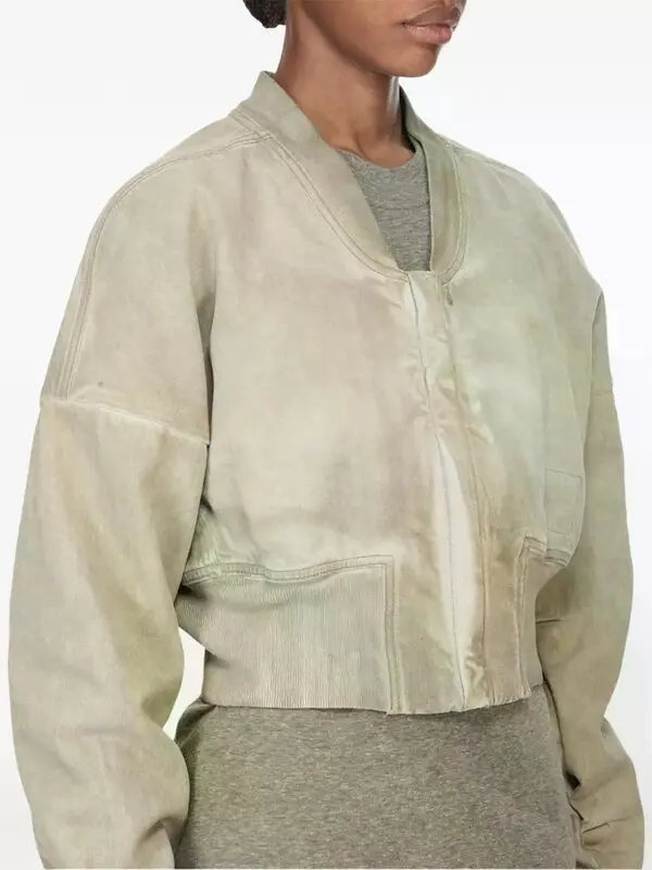 Rick Owens Sand Beige Cropped Flight Jacket - Neutrals