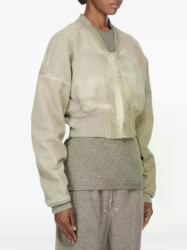 Rick Owens Sand Beige Cropped Flight Jacket - Neutrals