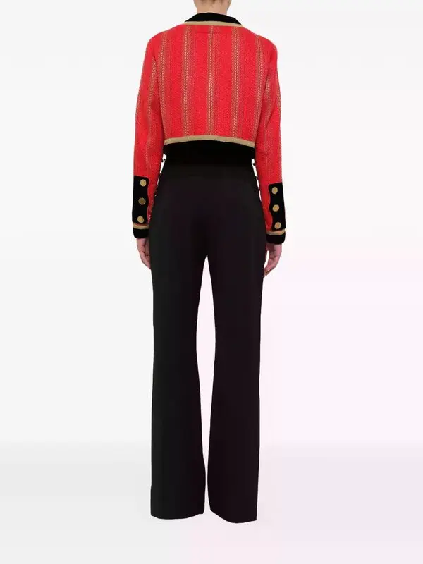 Givenchy Cropped Military-style Jacket With Metallic Threading