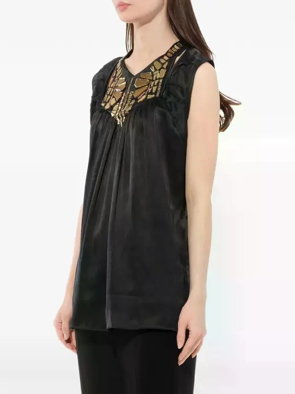 Givenchy Embellished Pleated Blouse
