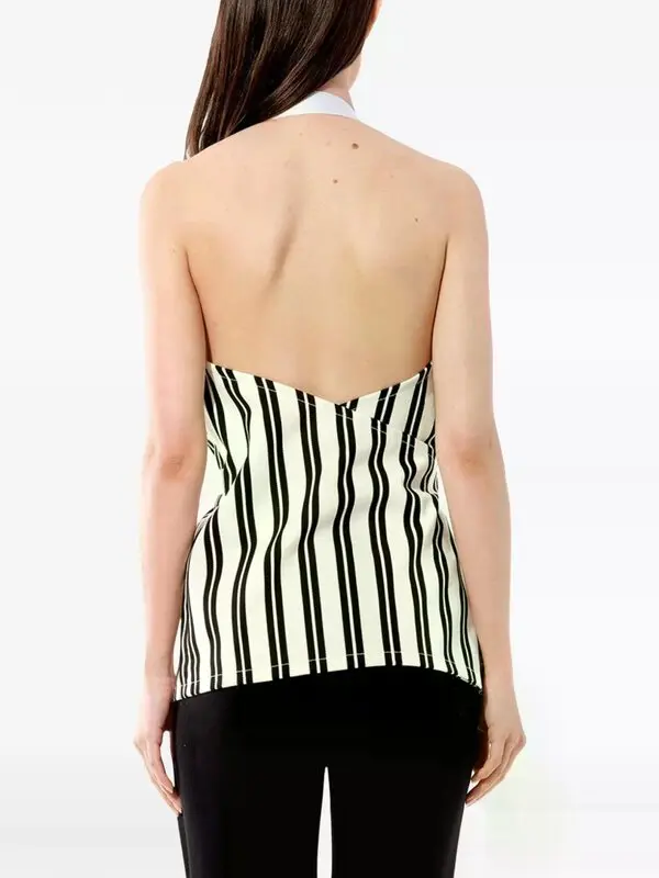 Balenciaga Striped Halterneck Tank Top