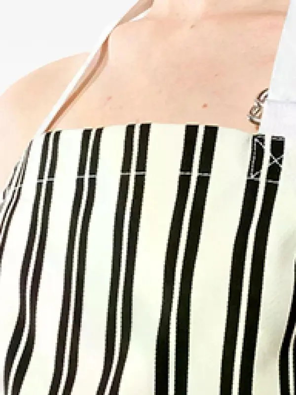 Balenciaga Striped Halterneck Tank Top