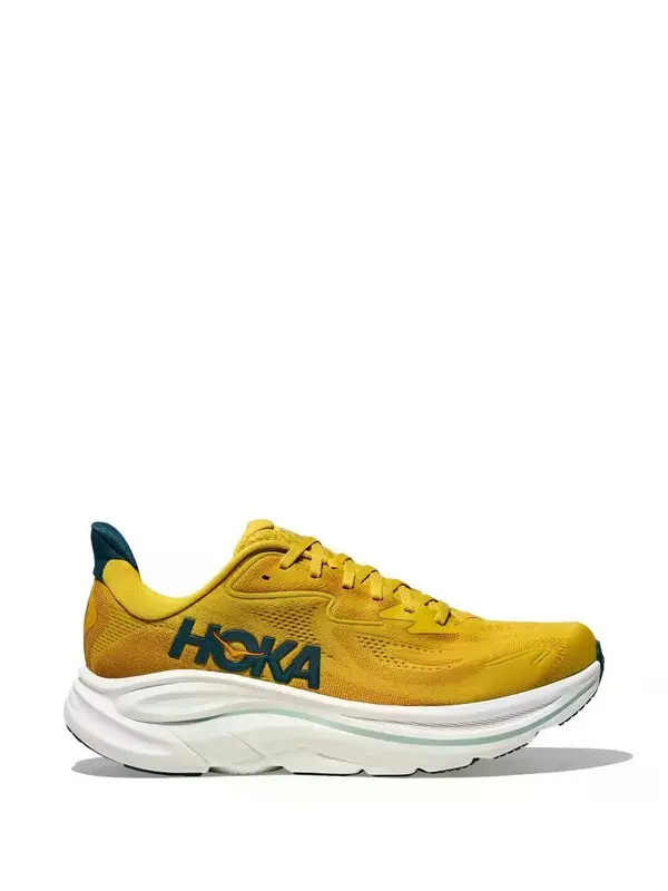 HOKA® Clifton Logo-print Lace-up Sneakers - Yellow