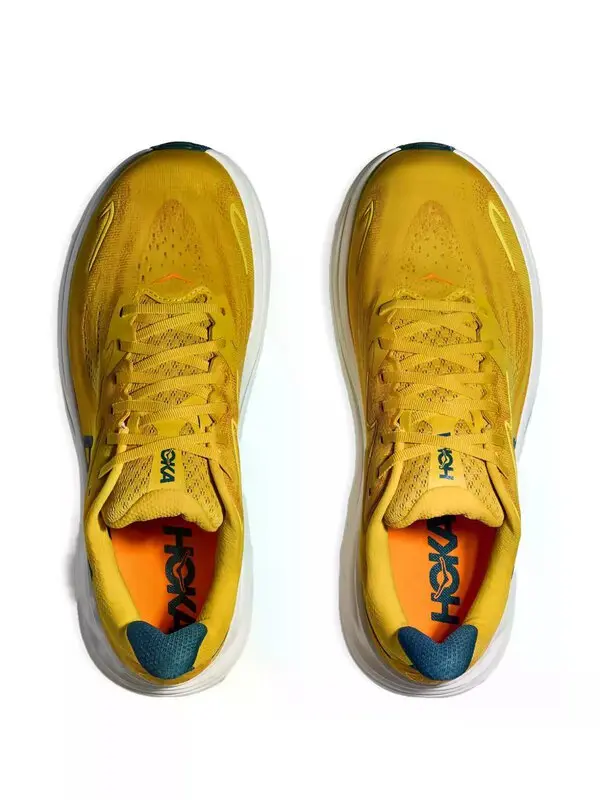 HOKA® Clifton Logo-print Lace-up Sneakers - Yellow