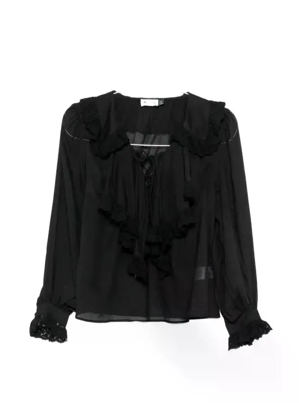 Rixo Milia Lace-trimmed Blouse - Neutrals