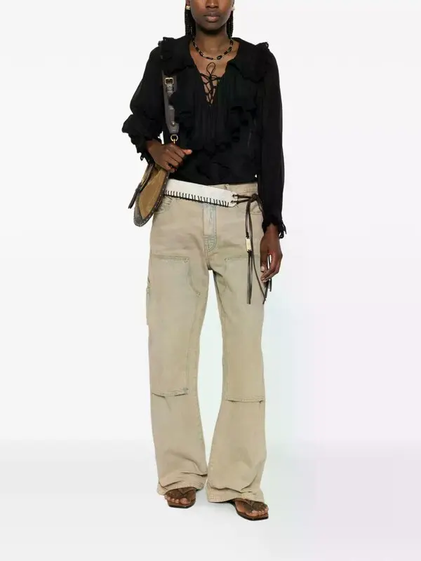 Rixo Milia Lace-trimmed Blouse - Neutrals