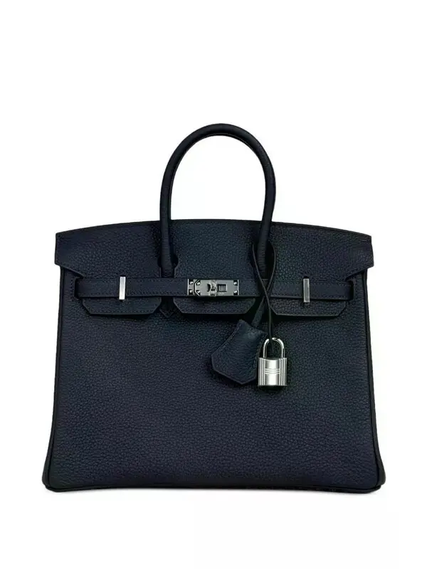Hermès Birkin 25 Handbag In Togo Leather - Blue