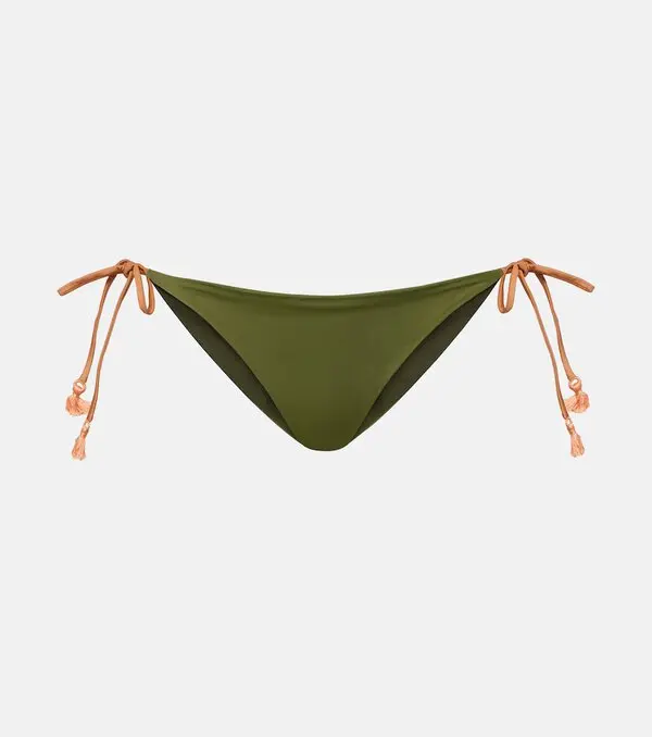 Johanna Ortiz Low-rise Bikini Bottoms - Green