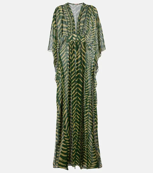 Johanna Ortiz Printed Kaftan - Green