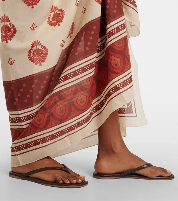 Johanna Ortiz Printed Cotton Beach Cover-up - Red