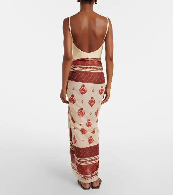 Johanna Ortiz Printed Cotton Beach Cover-up - Red