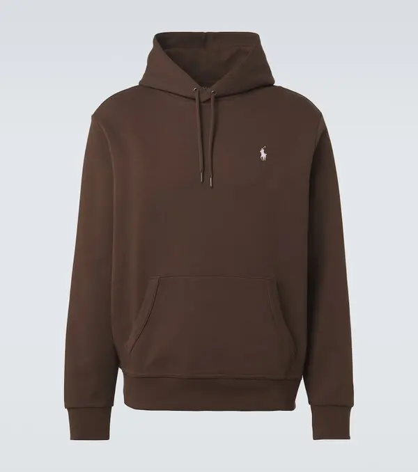 Polo Ralph Lauren Cotton-blend Jersey Hoodie - Brown