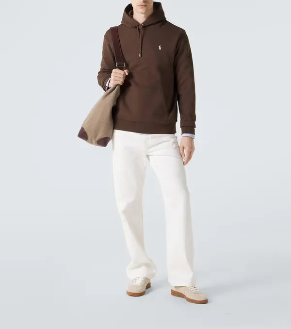 Polo Ralph Lauren Cotton-blend Jersey Hoodie - Brown