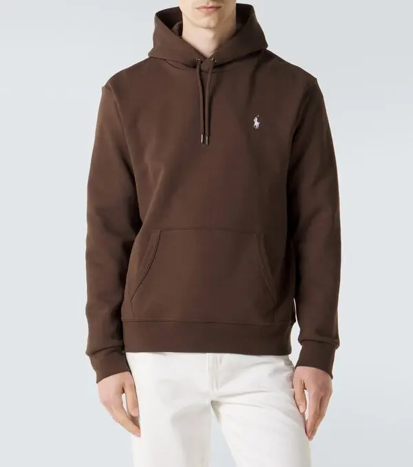Polo Ralph Lauren Cotton-blend Jersey Hoodie - Brown