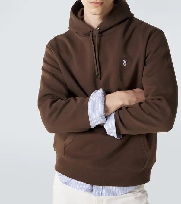 Polo Ralph Lauren Cotton-blend Jersey Hoodie - Brown