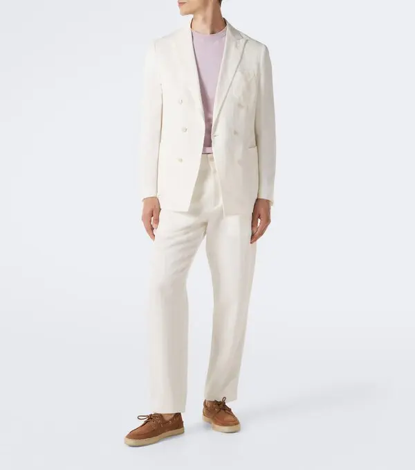 Canali Kei Linen And Silk Suit Jacket