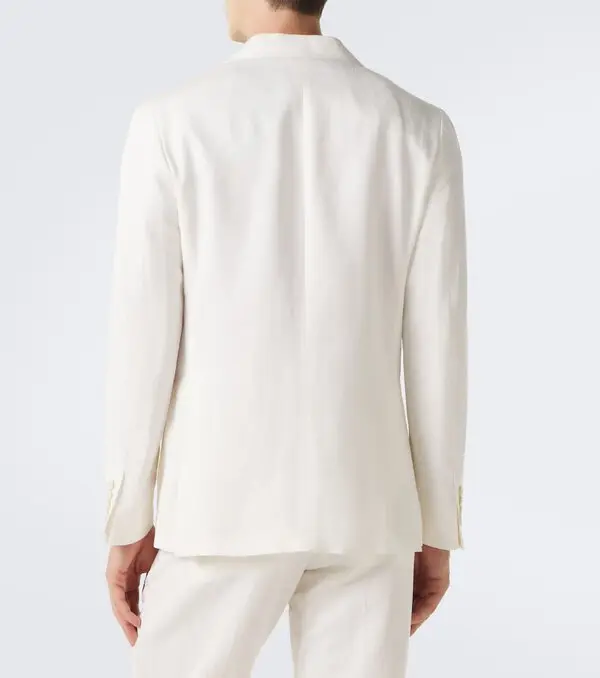 Canali Kei Linen And Silk Suit Jacket
