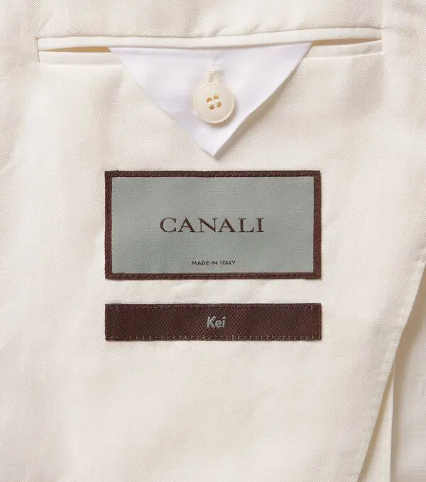 Canali Kei Linen And Silk Suit Jacket
