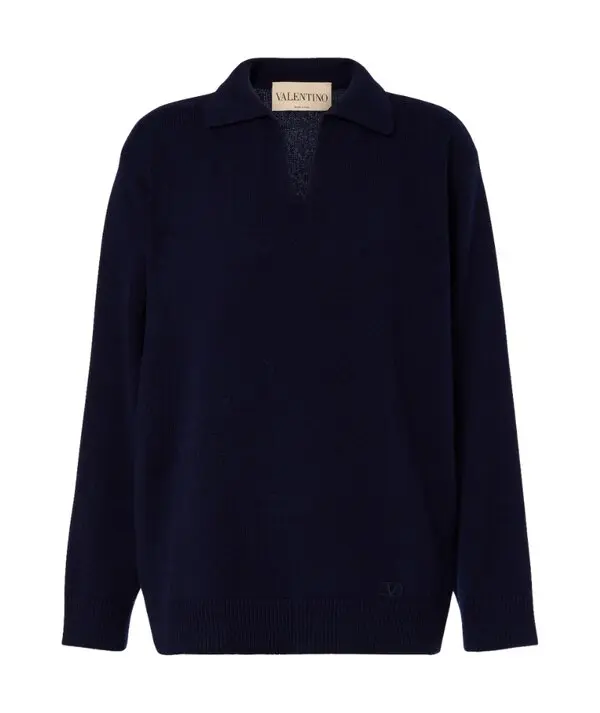 Valentino Garavani Cashmere Polo Sweater - Blue