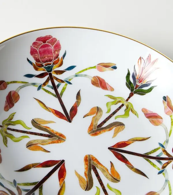 L'Objet Grand Tour Porcelain Soup Plate - Multicoloured