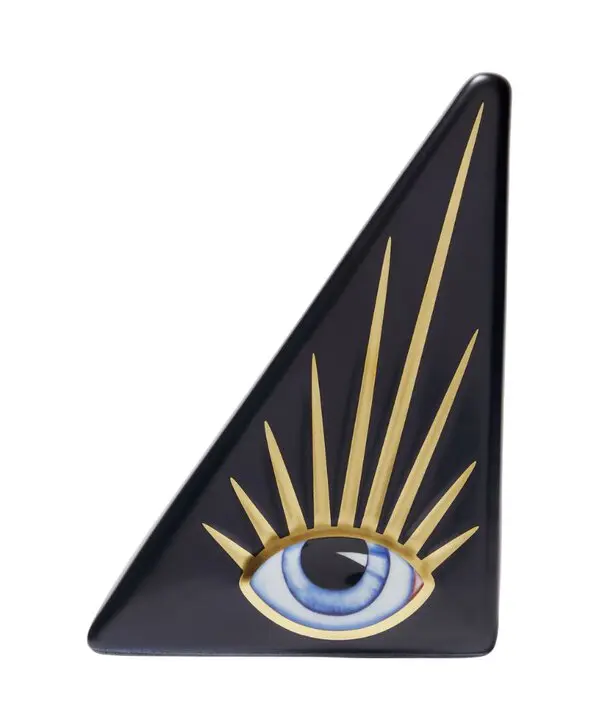 L'Objet Lito Gold-plated Porcelain Bookend - Blue