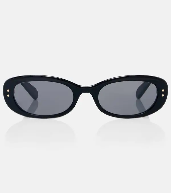 Dior Oblique B1i Oval Sunglasses - Black