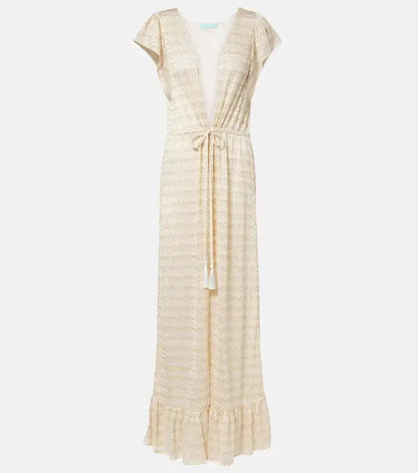 Melissa Odabash Stevie Lamé Kaftan - Gold