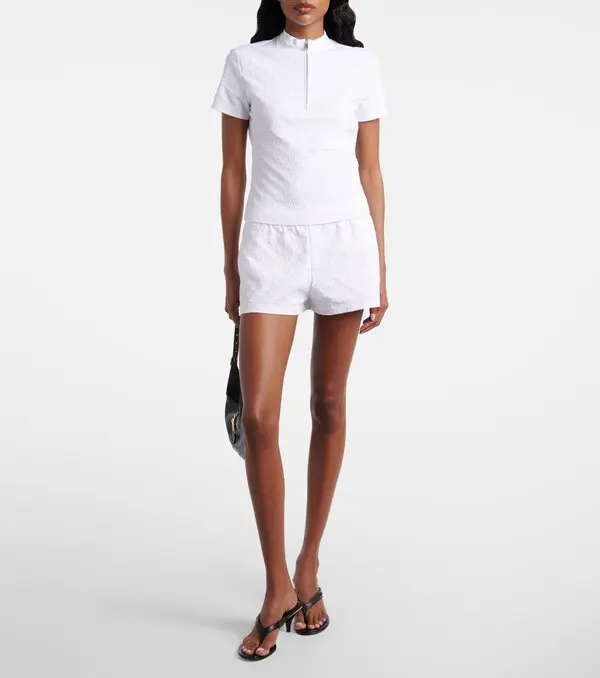Gucci Gg Jersey Jacquard Shorts - White