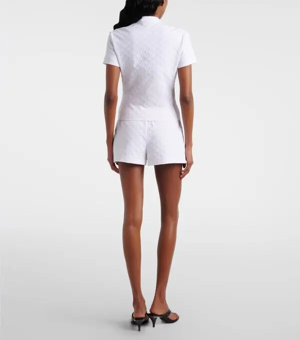 Gucci Gg Jersey Jacquard Shorts - White