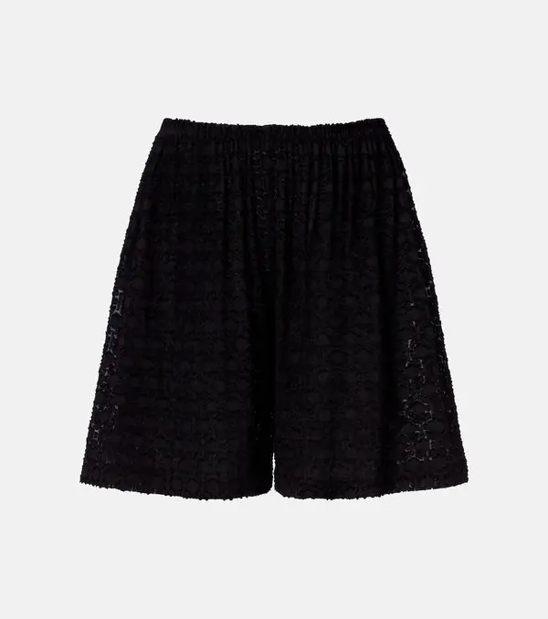 ERES Inoubliable Silk And Cotton Jacquard Shorts - Black