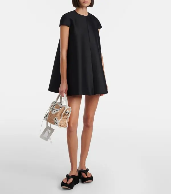 Balenciaga Le City Small Raffia Shoulder Bag