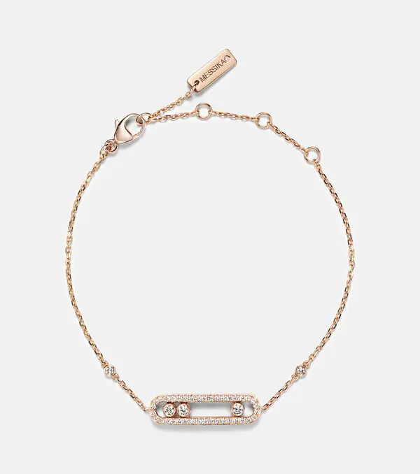 Messika 18kt Rose Diamond Baby Move Bracelet - Gold