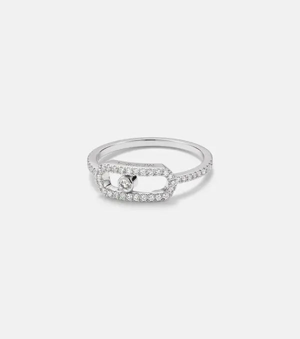 Messika Move Uno 18kt White Gold Diamond Ring - Silver