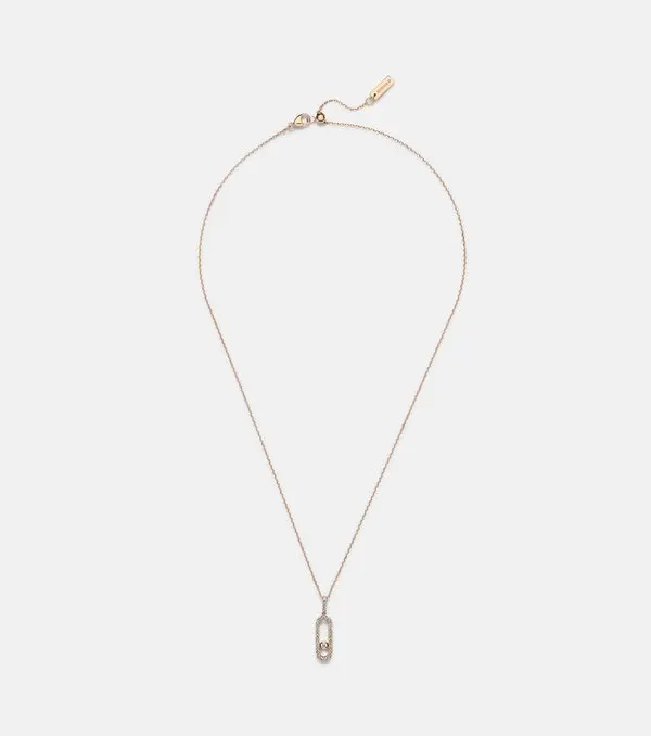Messika Move Uno Large 18kt Rose Diamond Necklace - Gold